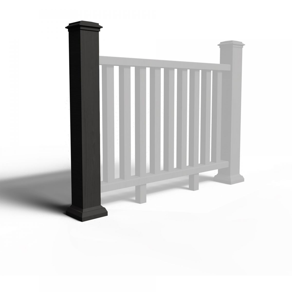 Anthracite Grey Classic Balustrade End Post Kit | Dream Decking